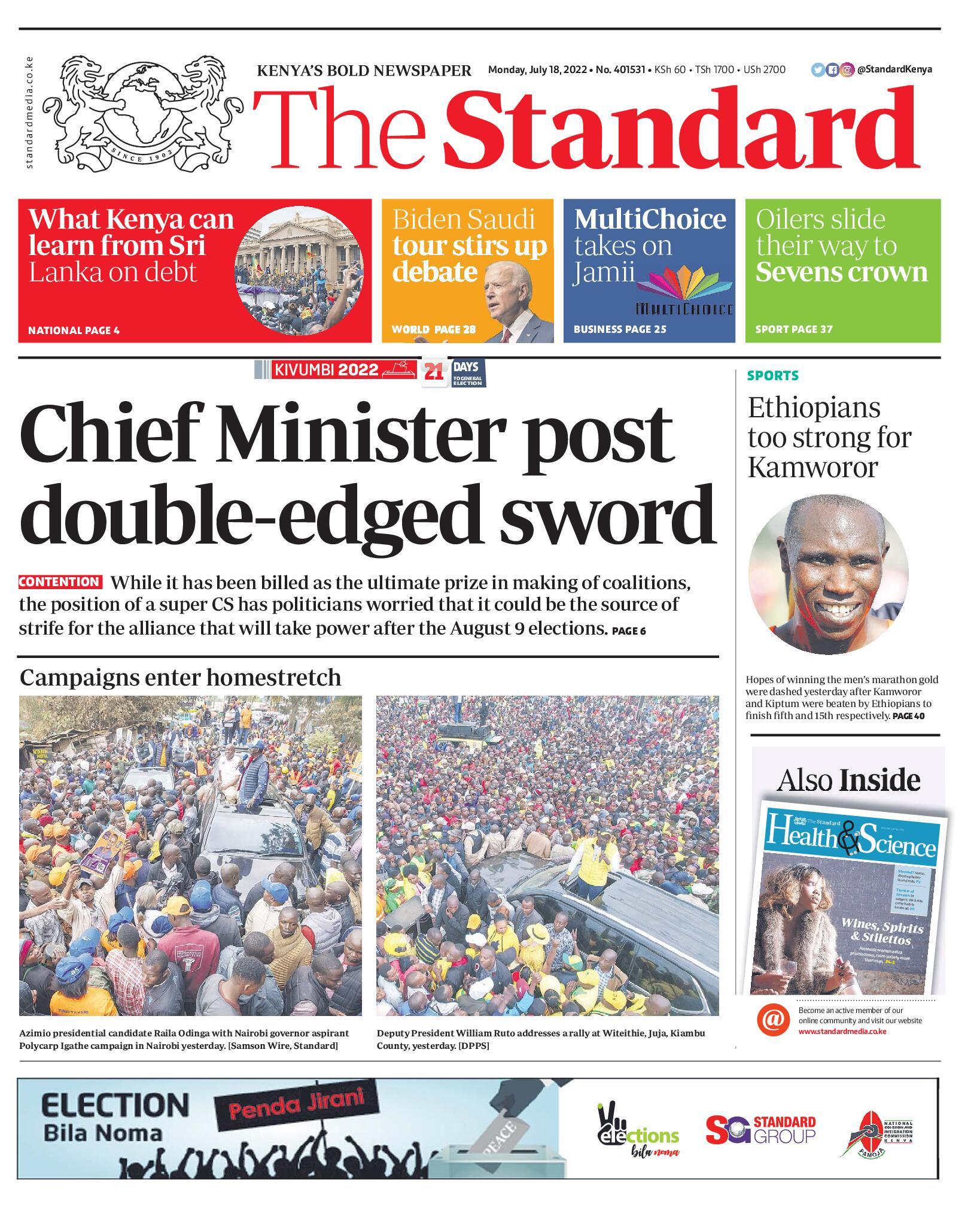 The Standard - Breaking News, Kenya News, World News and Videos