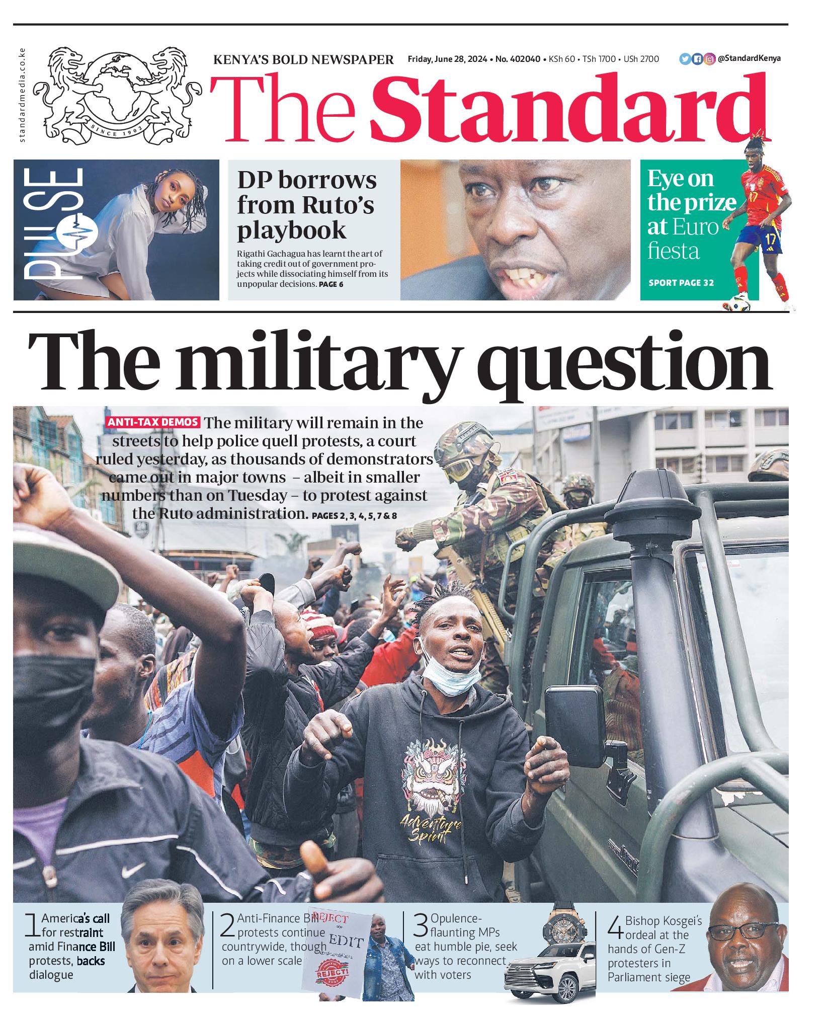 The Standard - Breaking News, Kenya News, World News and Videos